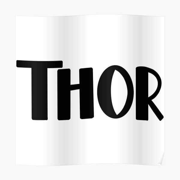 "Thicc Thor lettering" Poster for Sale by Inkouragements | Redbubble