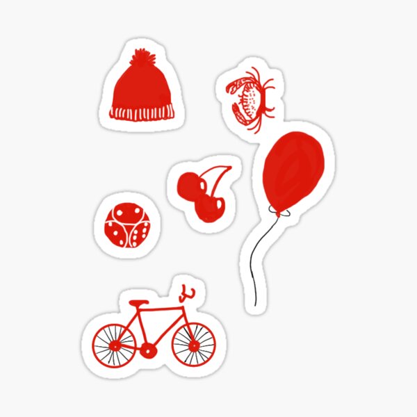 "Red sticker pack" Sticker for Sale by Stephanie202318 | Redbubble