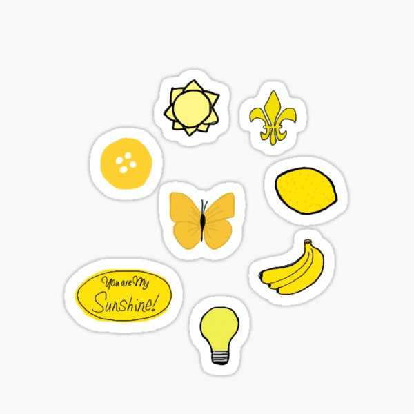 "Yellow sticker pack" Sticker for Sale by Stephanie202318 | Redbubble