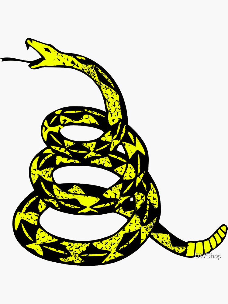 "Don't Tread On Me Snake" Sticker for Sale by DWShop | Redbubble