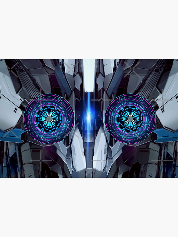 "Machine eyes with blue light " Sticker for Sale by Nishad4 | Redbubble