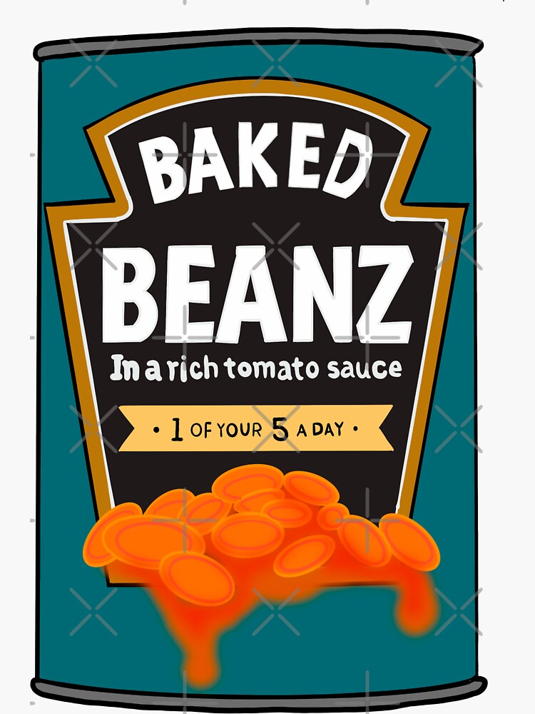 "Baked beans sticker" Sticker by samhn19 | Redbubble