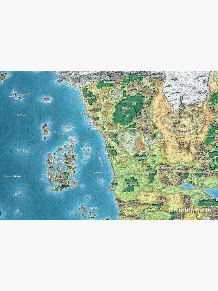 "Faerûn map" Mask for Sale by wolfofthenorth | Redbubble