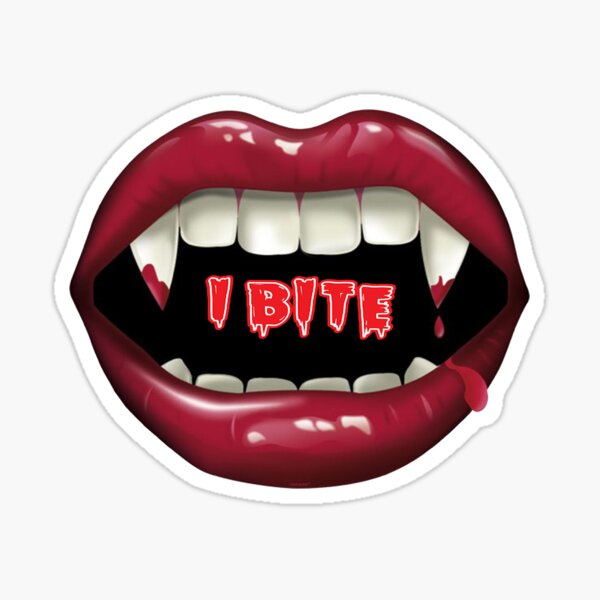 "vampire bite" Sticker for Sale by DNA-art | Redbubble
