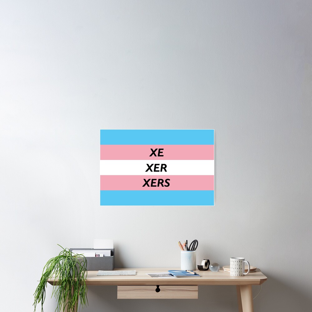 "XE / XER / XERS Pronomen Trans Flag" Poster von cjdesigns7 | Redbubble