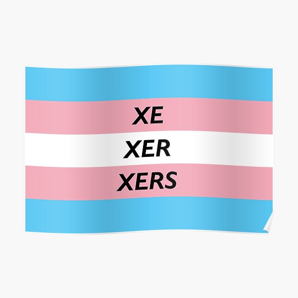 "XE / XER / XERS Pronomen Trans Flag" Poster von cjdesigns7 | Redbubble