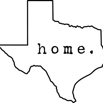 "Texas State Outline Home" Sticker for Sale by amcdesigns | Redbubble