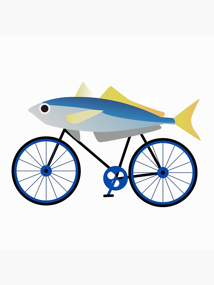 "Cycling Fish" Poster for Sale by yati-designs | Redbubble