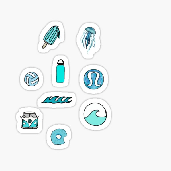 "Blue/ light blue sticker pack" Sticker by Stephanie202318 | Redbubble
