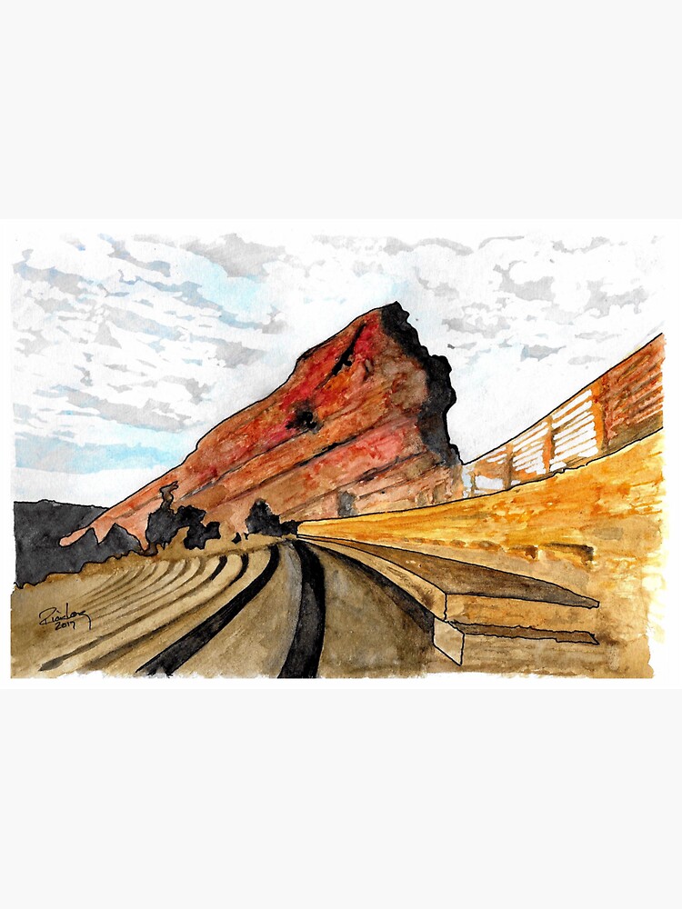 "Red Rocks Amphitheater" Sticker by RJLDesignZ | Redbubble