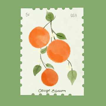 "Orange Stamp" Sticker for Sale by Icey Chai Goods | Redbubble