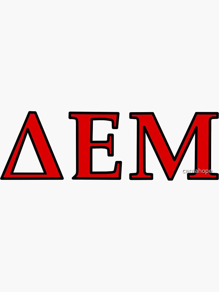 "Delta Epsilon Mu" Sticker for Sale by cantahope | Redbubble