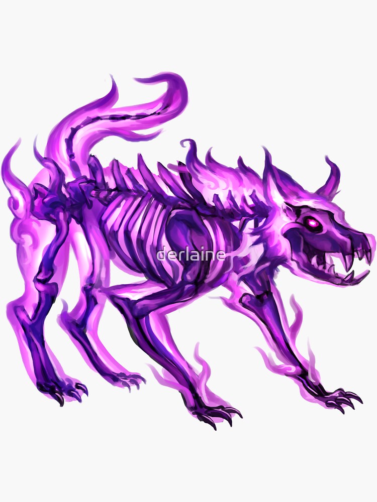 "Zombie Wolf Undead Fantasy" Sticker for Sale by derlaine | Redbubble