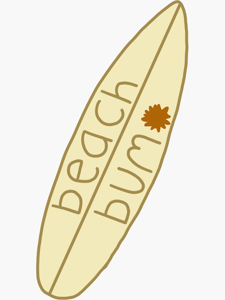 "Beach bum" Sticker for Sale by colorcreations | Redbubble