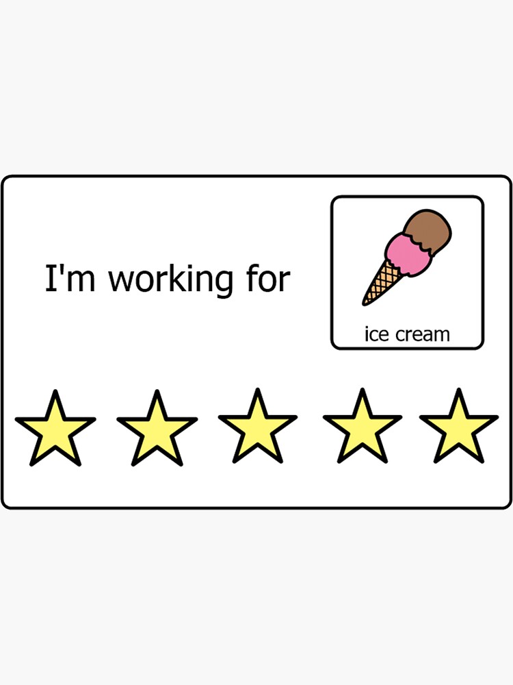 Pegatina «Boardmaker trabajando para Ice Cream Token Board» de ...