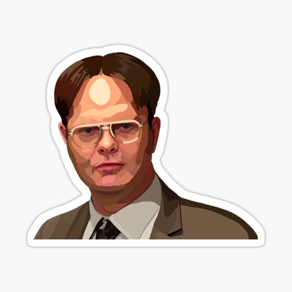 "Dwight Schrute" Sticker for Sale by Juliamuscat | Redbubble