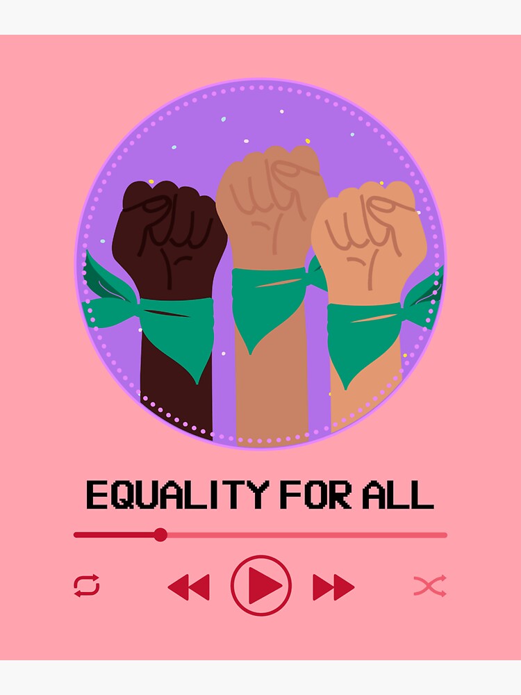 "Equality For All" Sticker for Sale by Illustraded | Redbubble