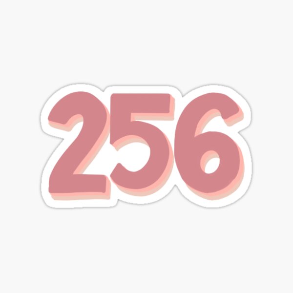 "256" Sticker for Sale by sarahkcrawford | Redbubble