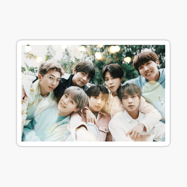 "BTS group photo" Sticker by justavancitykid | Redbubble