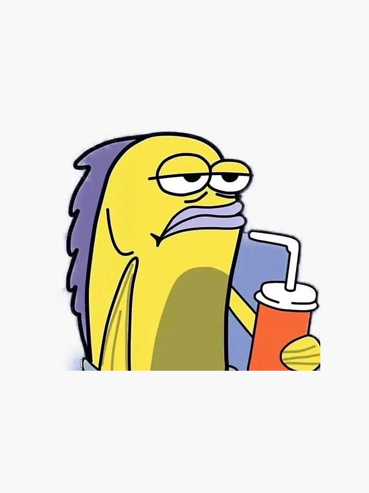 "Spongebob fish Sticker!" Sticker for Sale by AleM56 | Redbubble