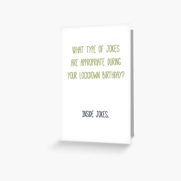 "Lockdown Birthday Greetings" Greeting Card for Sale by steffernusse ...