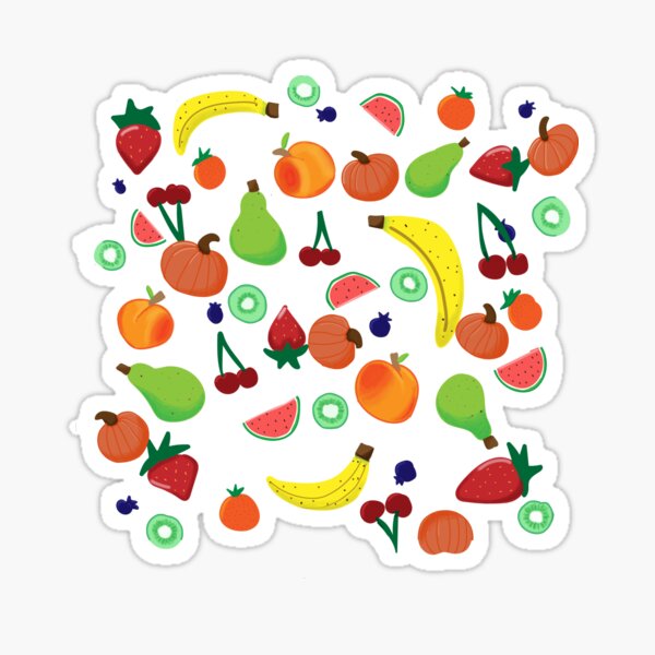 "Fruity Fun" Sticker by Jaz-Creates-Art | Redbubble