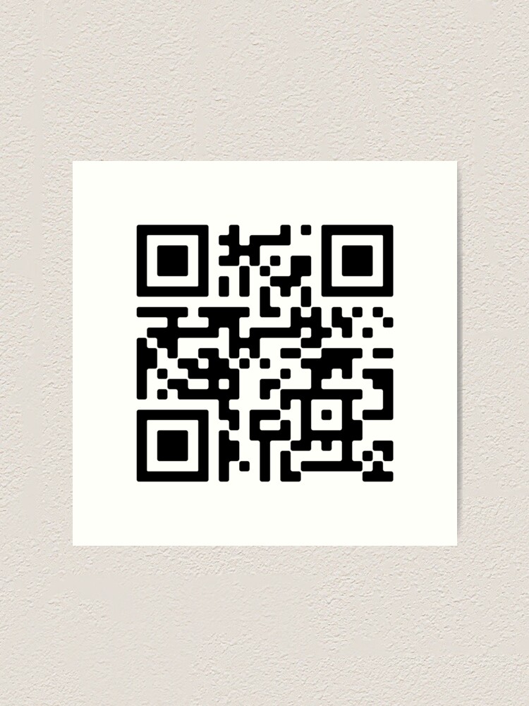 "Rick Astley - Never Gonna Give You Up QR Code" Art Print by TJC ...