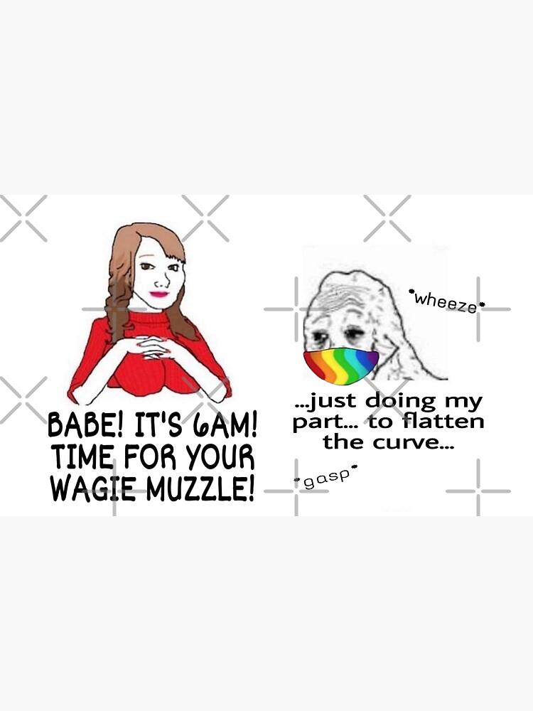 "WAGIE MUZZLE" Sticker for Sale by MOGGHOGS | Redbubble