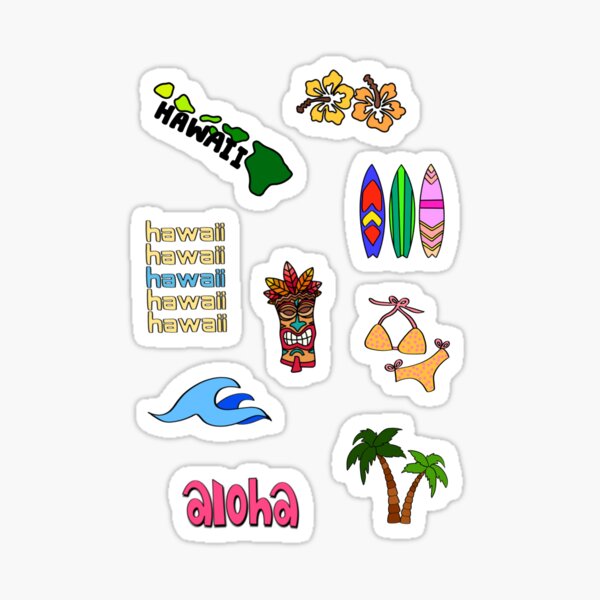 "Hawaii Pack" Sticker for Sale by sswagstickerss | Redbubble