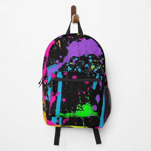 "Wet Paint Retro Color Splash" Backpack for Sale by HavenDesign | Redbubble