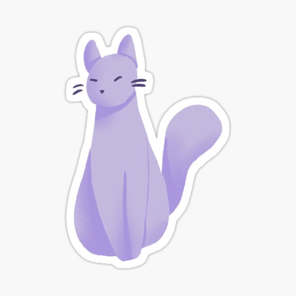 "Purple Cat" Sticker by PhoebeCat13 | Redbubble