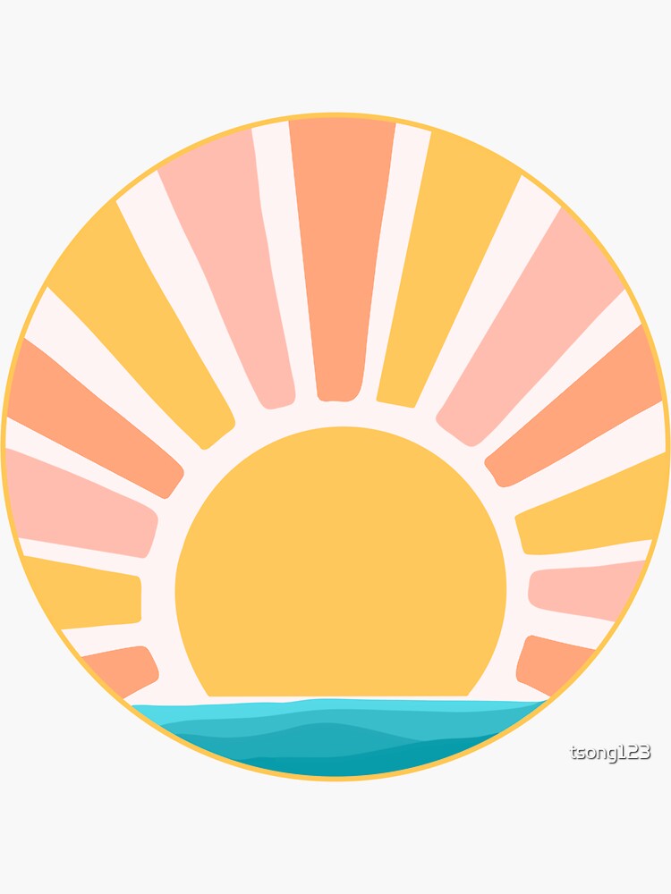 "Sunset Sunrise!" Sticker for Sale by tsong123 | Redbubble