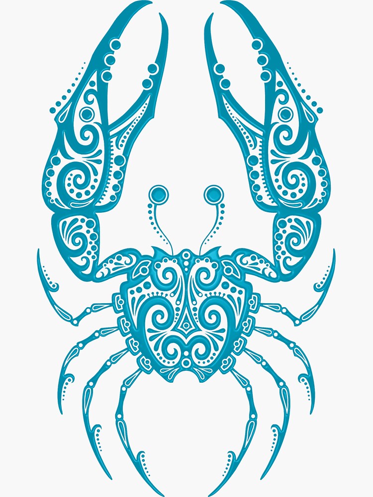 "Blue Cancer Zodiac Sign in the Stars" Sticker for Sale by JeffBartels ...