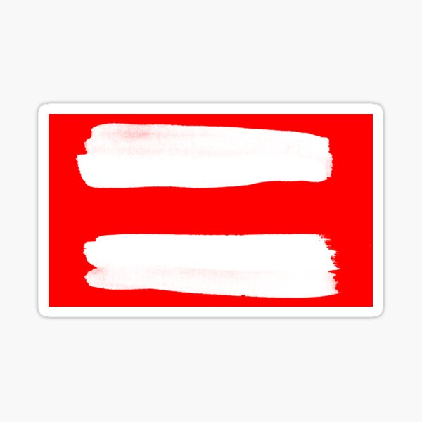 "Equality Sign (square)" Sticker by GodsAutopsy | Redbubble