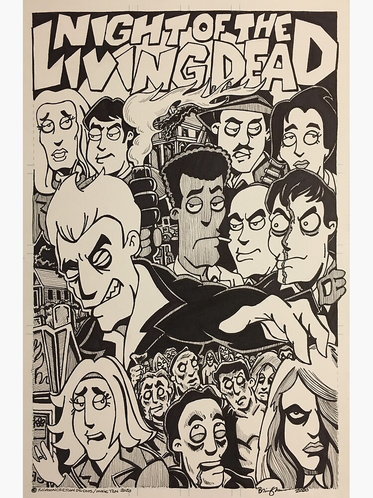 "Night of The Living Dead Cartoon" Poster for Sale by Bingermann ...