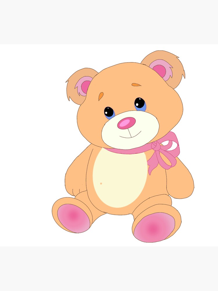 "Pink teddy bear" Sticker for Sale by Subashmohan | Redbubble