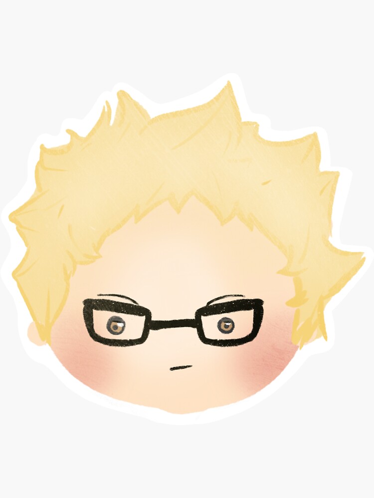 "Haikyuu! Kei Tsukishima" Sticker for Sale by tubiganart | Redbubble
