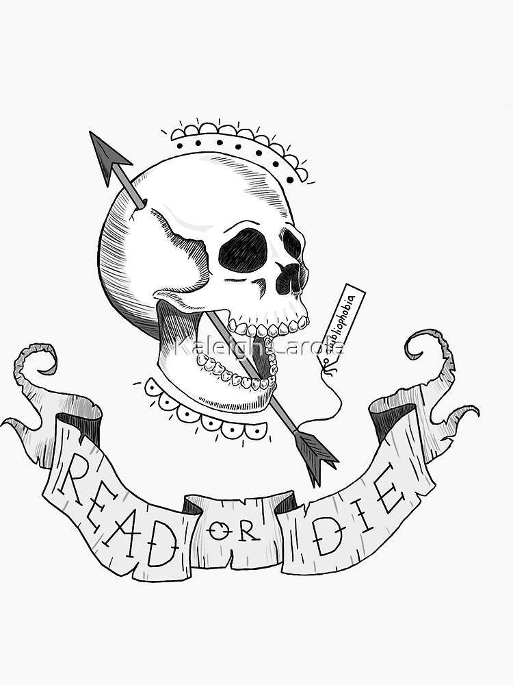 "Read or Die" Sticker for Sale by SymmetryIsArt | Redbubble