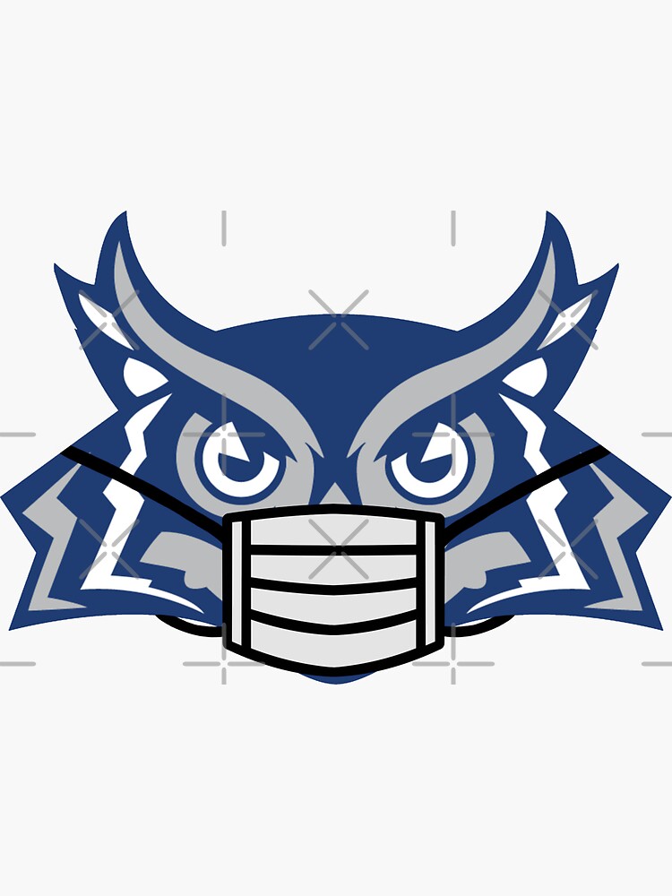 "Rice Owls Mask" Sticker for Sale by laurelizabethd | Redbubble