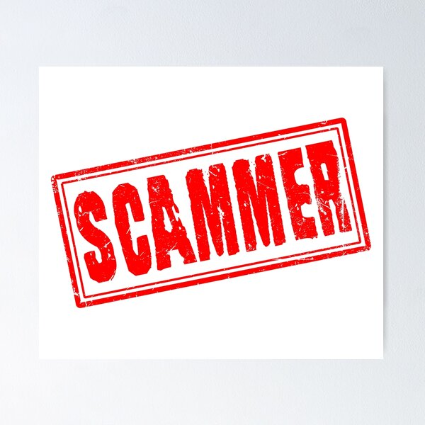 "Scammer (Vintage Retro Stamp)" Poster for Sale by SassyClassyMe ...