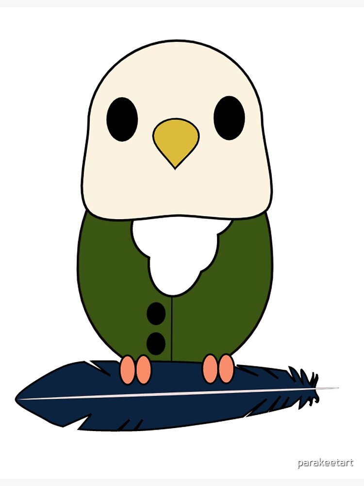 "Cute Budgie Alexander Hamilton Drawing" Art Print for Sale by ...