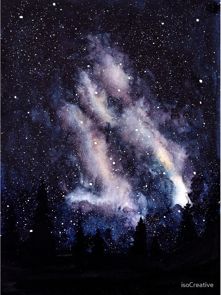 "Milky Way Galaxy Watercolor painting" Poster for Sale by isoCreative ...