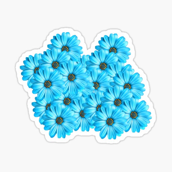 "Bunch of Blue Daisy " Sticker for Sale by Play-On | Redbubble