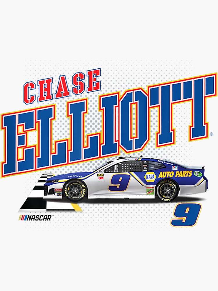 "Chase Elliott - Driver" Sticker for Sale by Margauxbaert | Redbubble