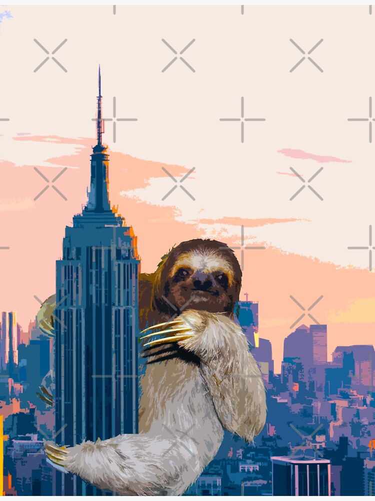 "City Sloth" Sticker for Sale by melissamakes | Redbubble