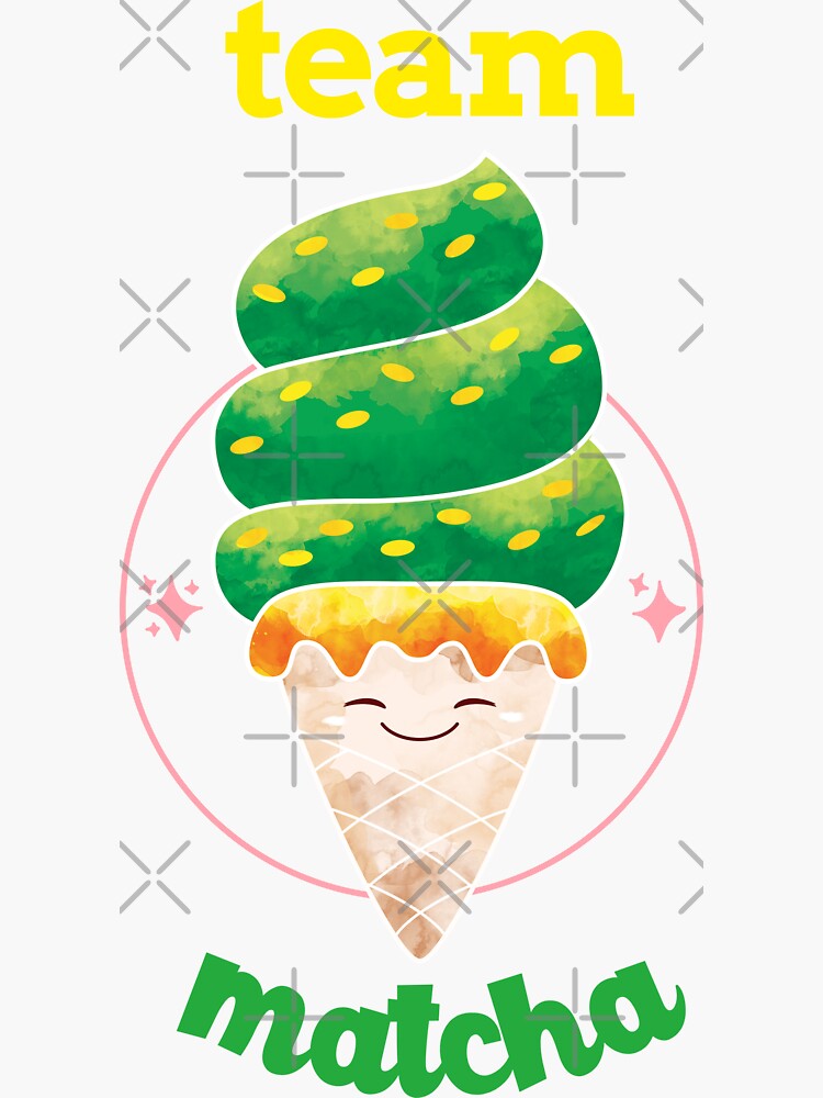 "Team Matcha" Sticker for Sale by goldie-ap | Redbubble