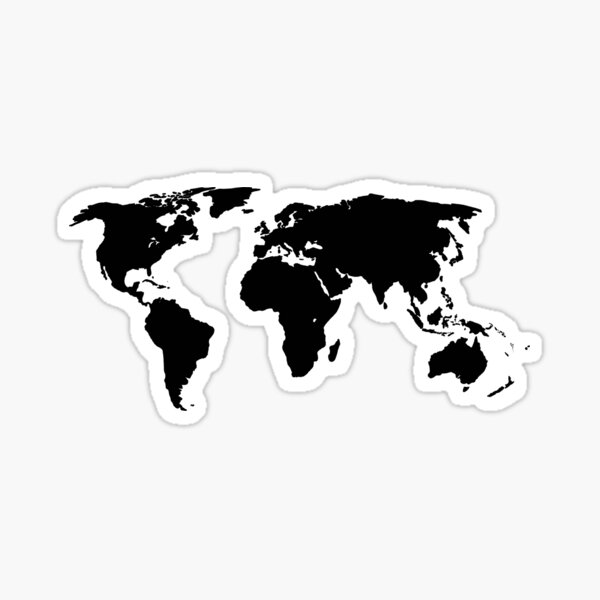 "Geography World Map " Sticker for Sale by GRETKA | Redbubble