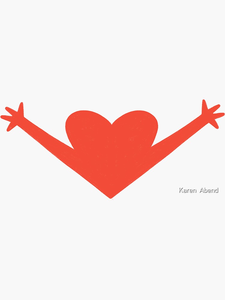 "OPEN HEART " Sticker by karenabend | Redbubble