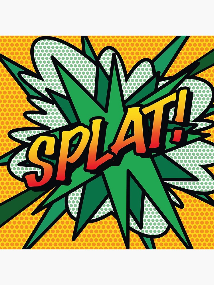 "SPLAT Comic Book Pop Art Modern Retro Fun" Throw Pillow for Sale by ...