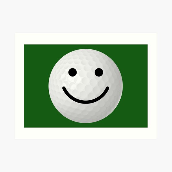 "Golf Ball Smiley Face" Art Print for Sale by playloud | Redbubble